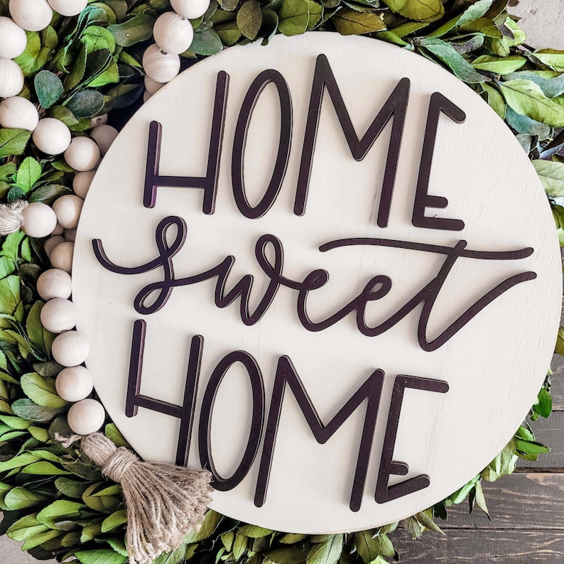 Home Sweet Home Round - Etsy