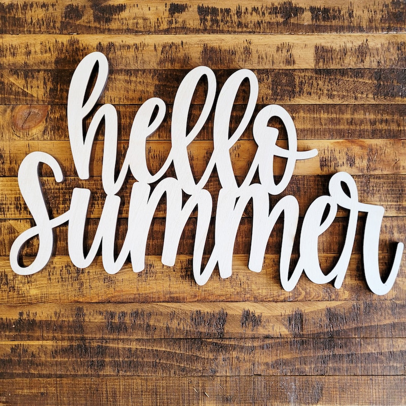 Summer Wooden Words - Etsy