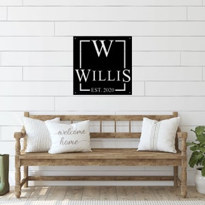Elegant Family Square in Metal - Etsy