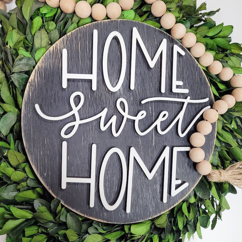 Home Sweet Home Round - Etsy