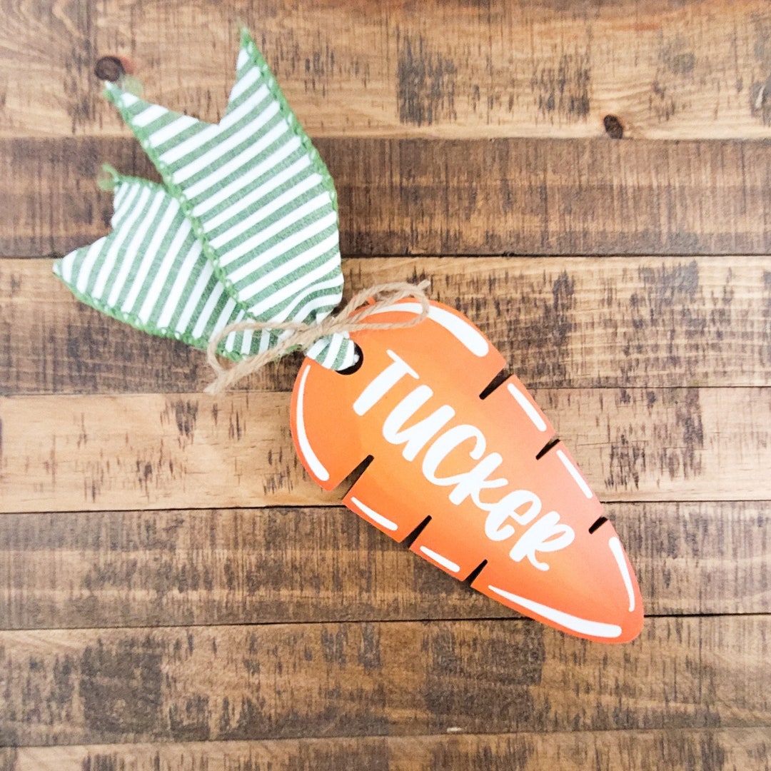 Personalized Easter Basket Tag- Carrot | Easter Name Tags | Place Cards ...