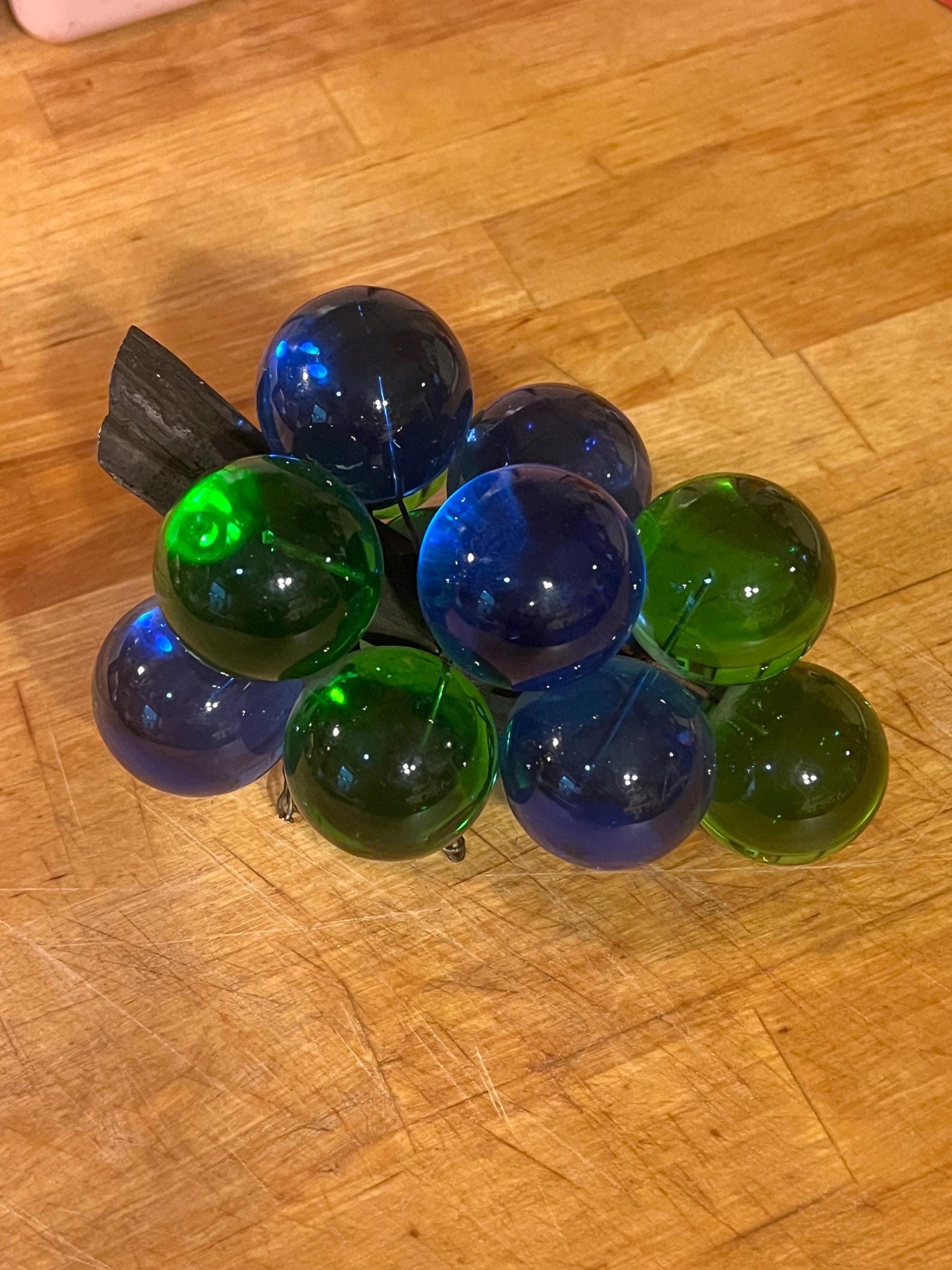 Vintage Lucite Blue & Green Grapes - Etsy