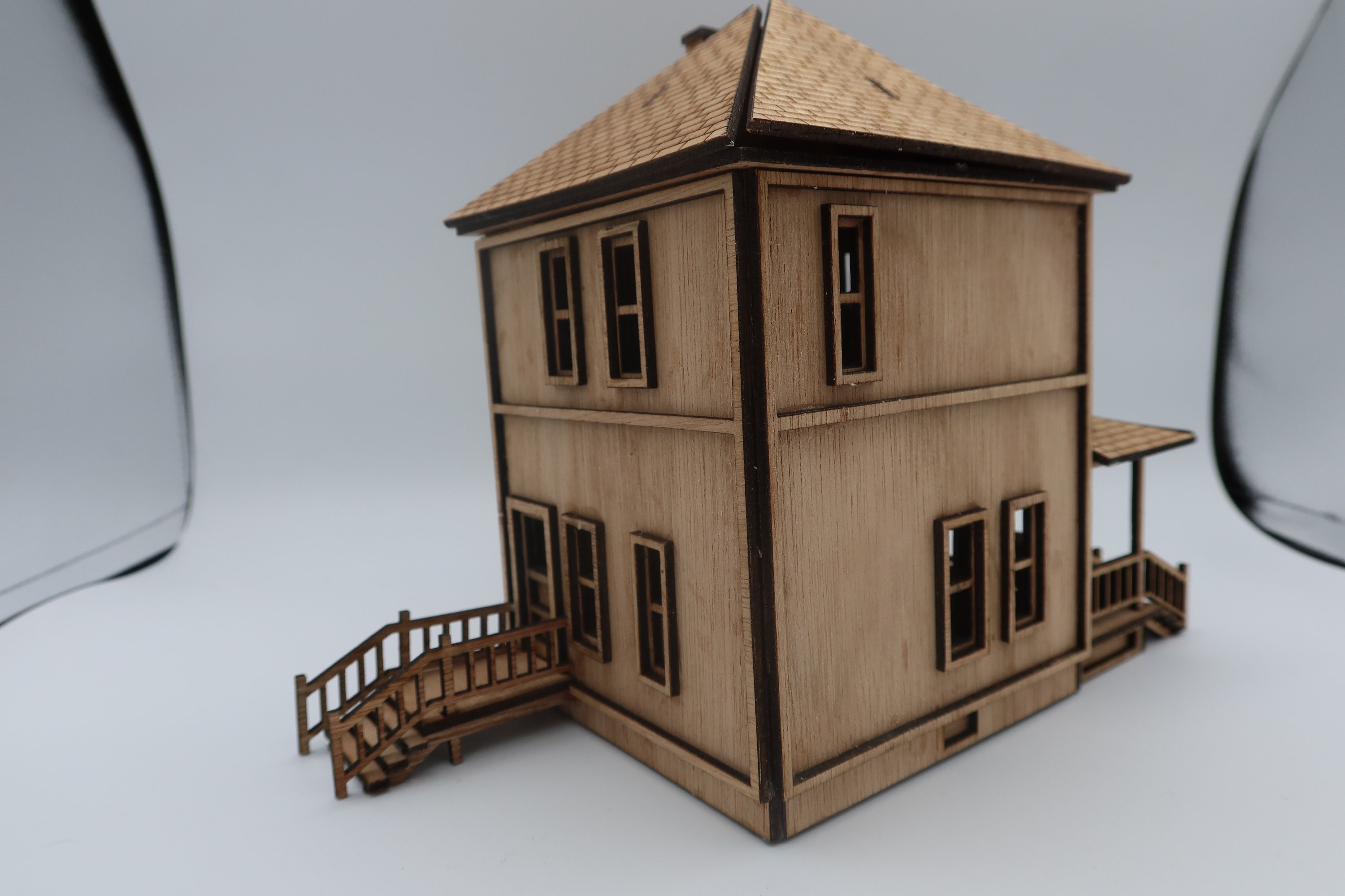 1:48 O Scale assembled Two Story House Miltion Villa. - Etsy