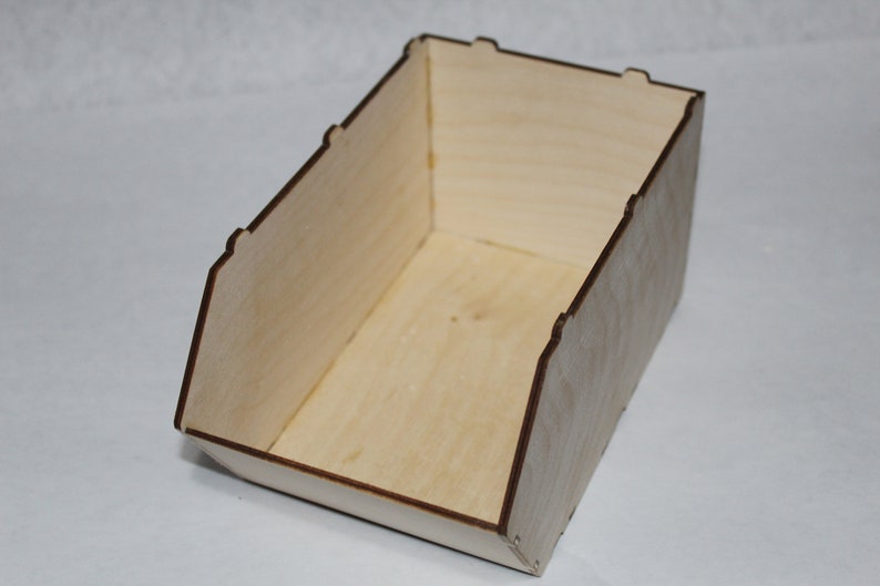 Desktop Stackable Wood Storage Bin - Etsy