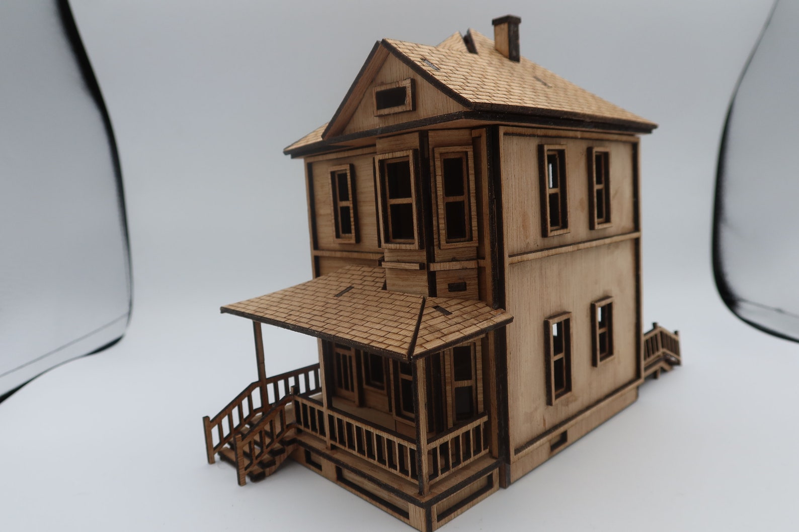 1:48 O Scale assembled Two Story House Miltion Villa. - Etsy