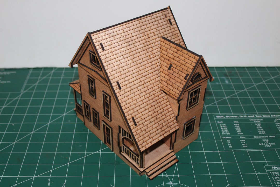 1:48 (O Scale) [kit] Two Story House, Lewes Villa - Etsy