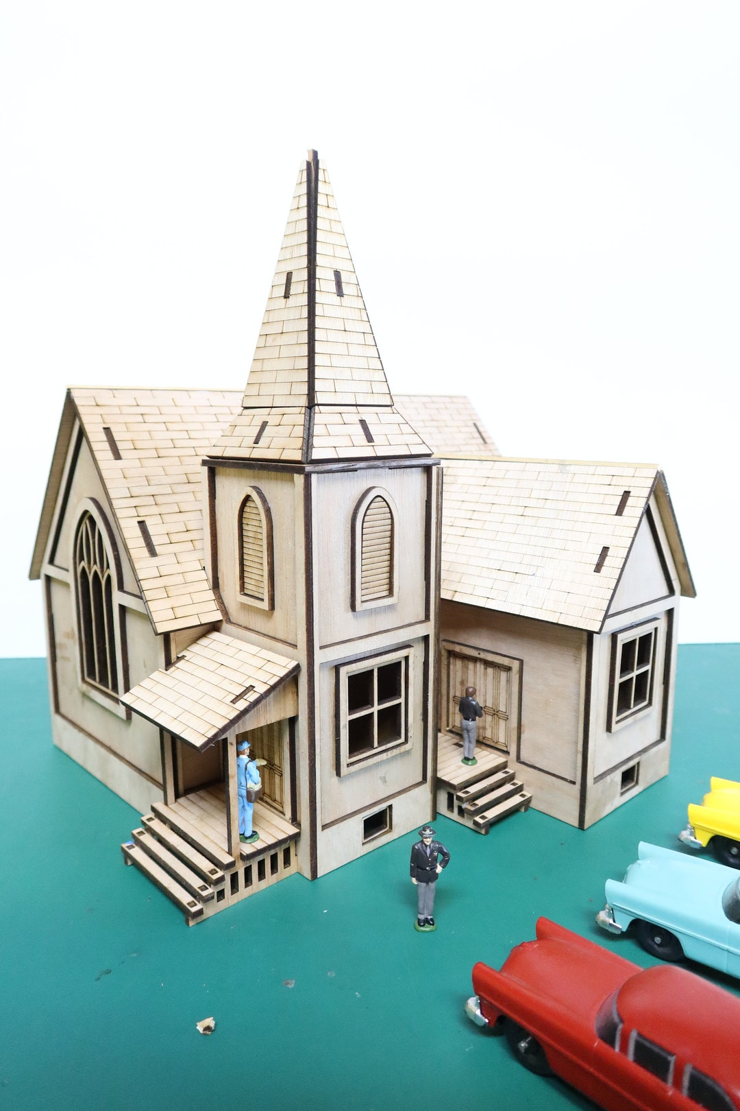 1:48 (O Scale) [assembled] Colonial-style Church - Etsy