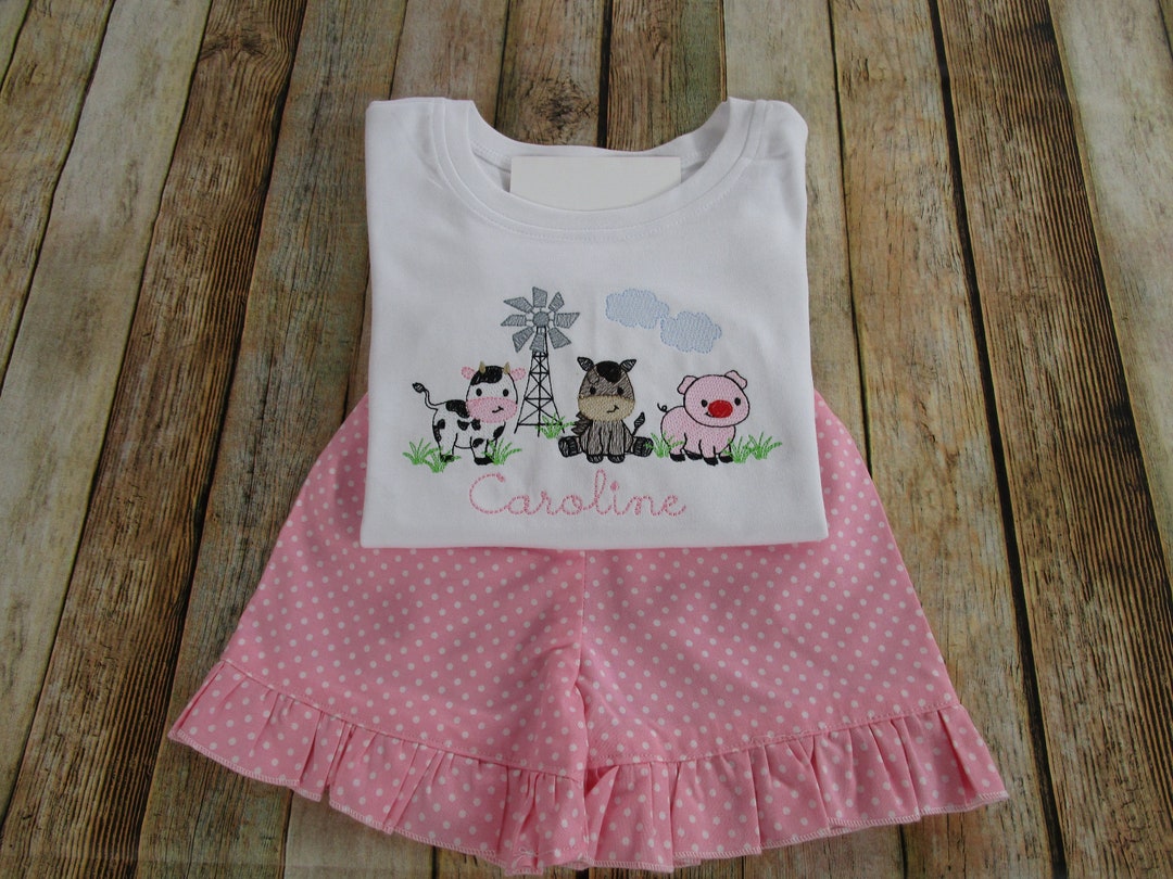 Girl Farm Shirt-girl Cow Shirt-girl Pig Shirt-girl Horse Shirt-girl ...