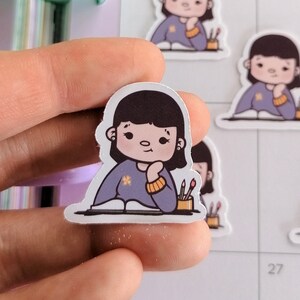 Chibi Sticker Journaling Sticker Kawaii Sticker Book Lover | Etsy