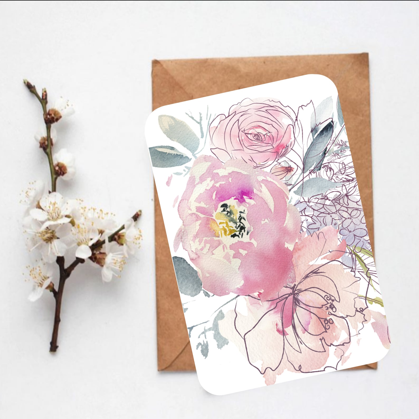 Set of 8 notecards Mini note cards set Small note cards | Etsy