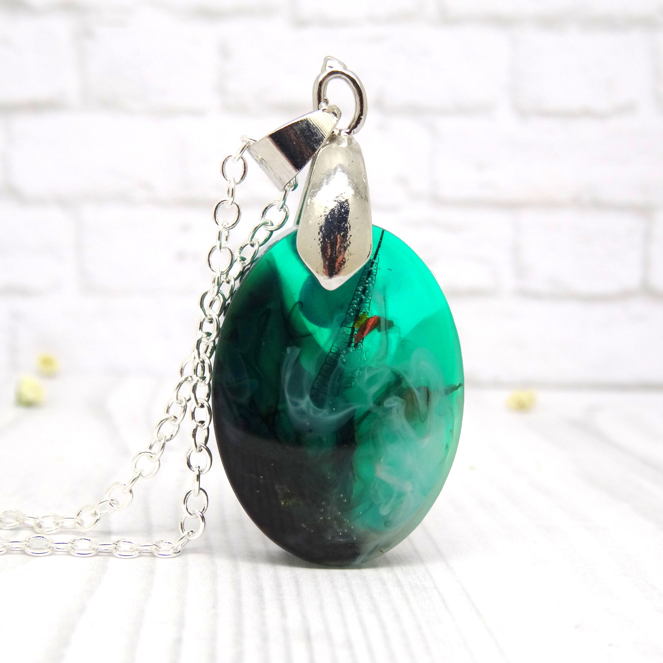 Real flower necklace, handmade real flower jewellery, unique gift for ...