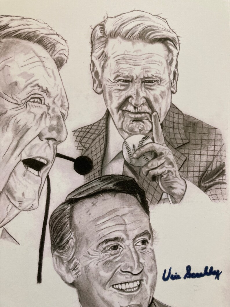 Signed 13 X 19 Vin Scully Legendary Dodger Broadcaster Limited Edition ...