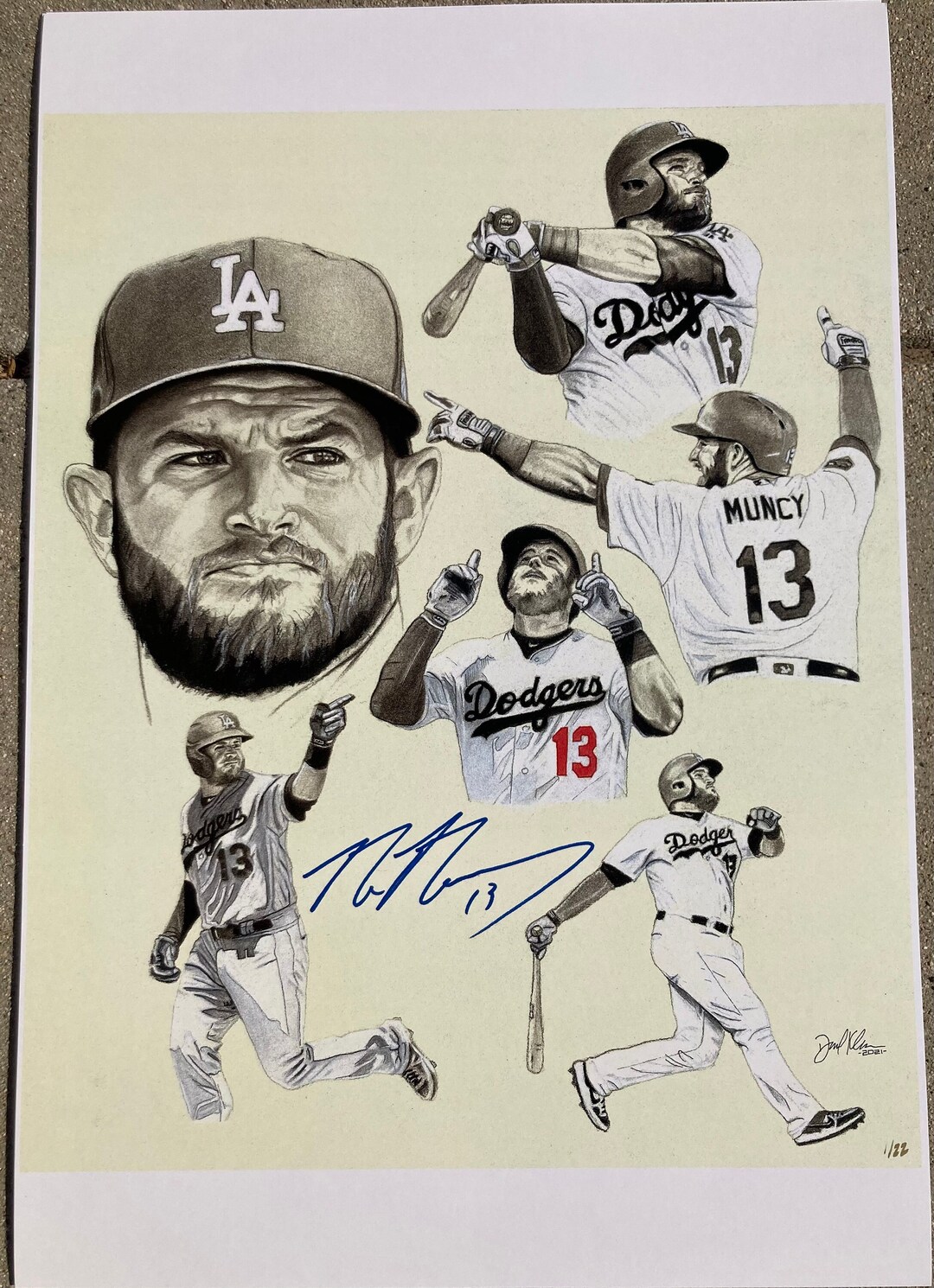 Signed Max Muncy “mad Max” Limited Edition Prints - Etsy