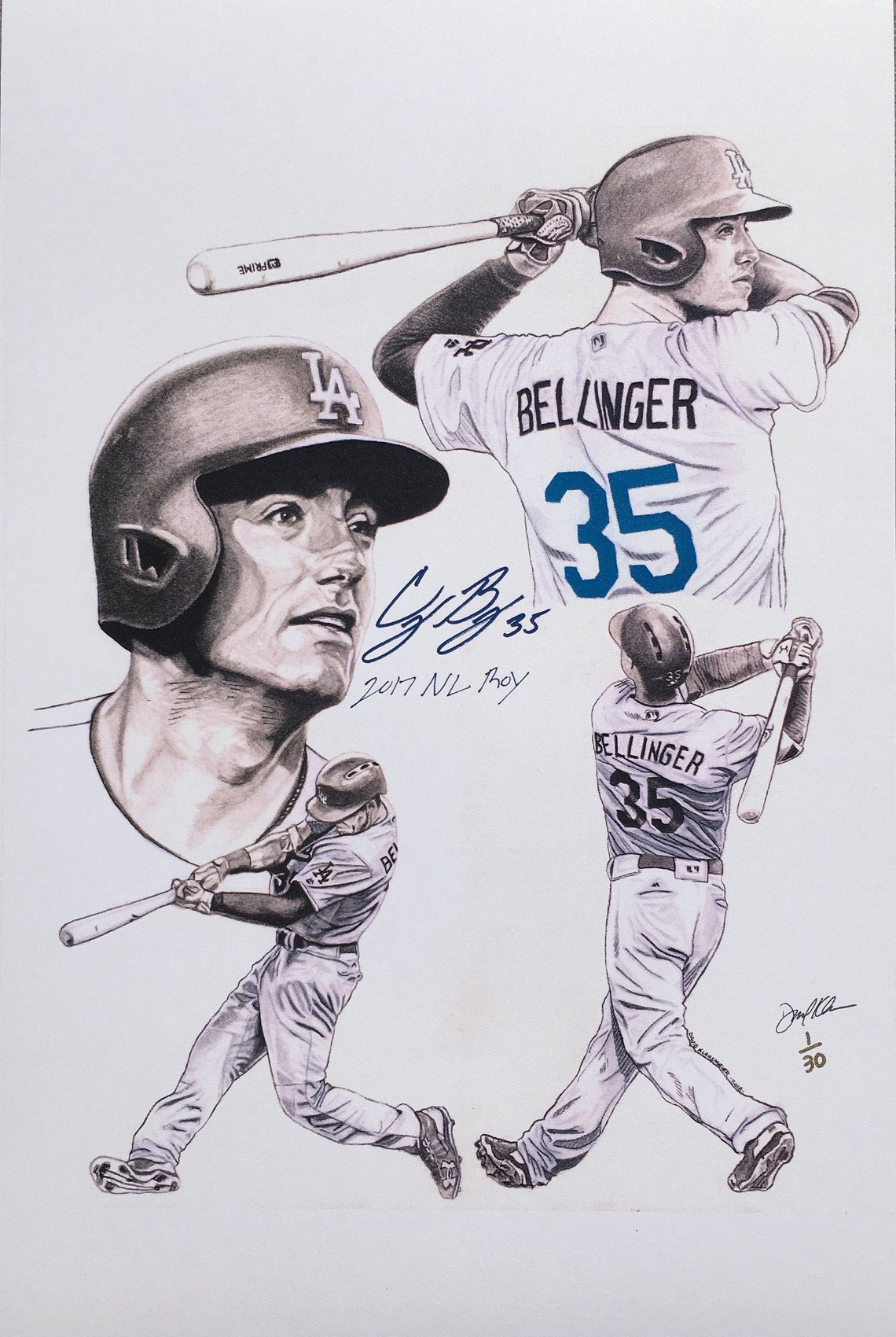 Signed Cody Bellinger “MVP” Limited Edition Prints - Etsy