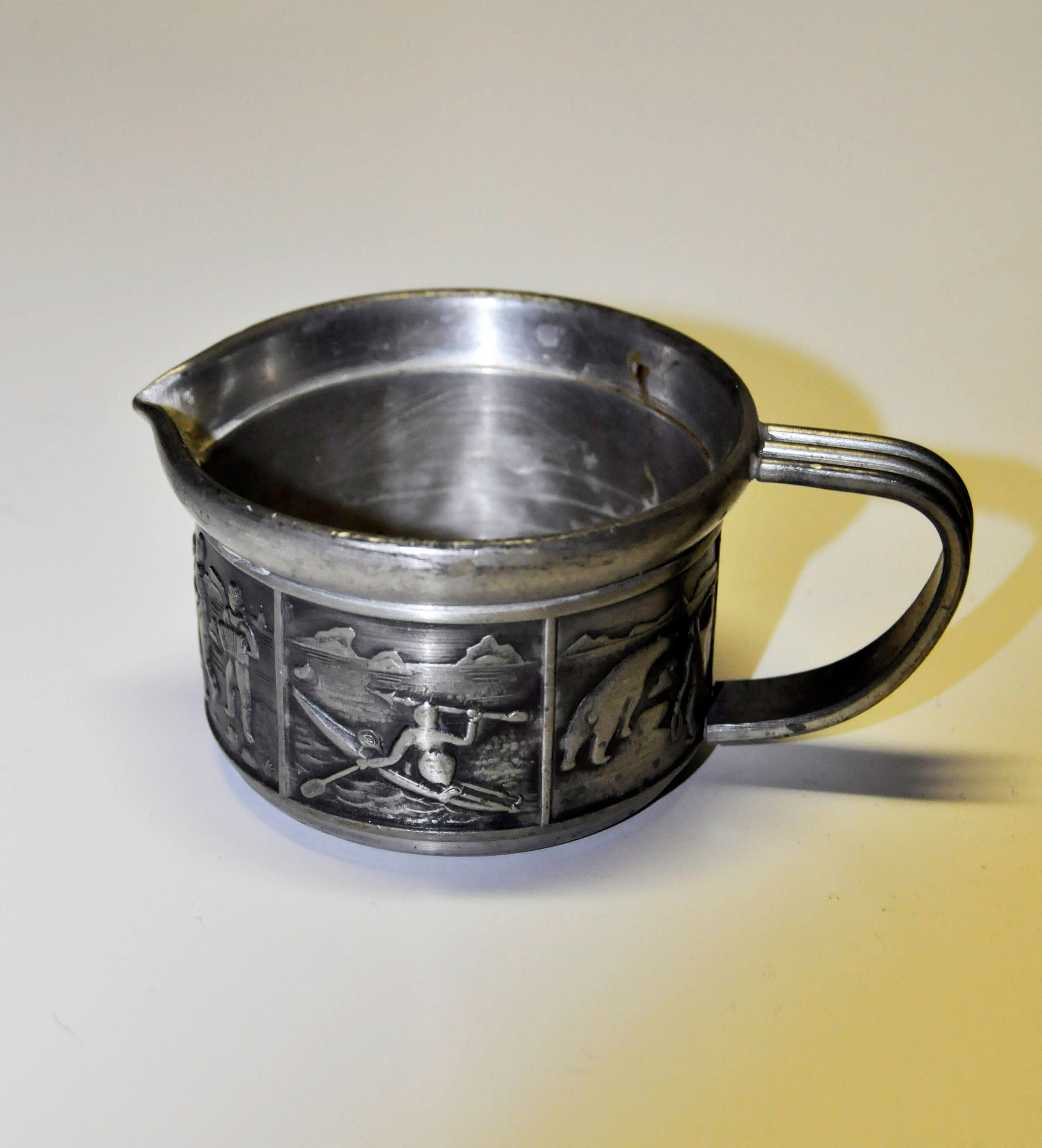 Groenlandica Norway Tinn Pewter Set W 3-D Sailing-fishing-hunting ...