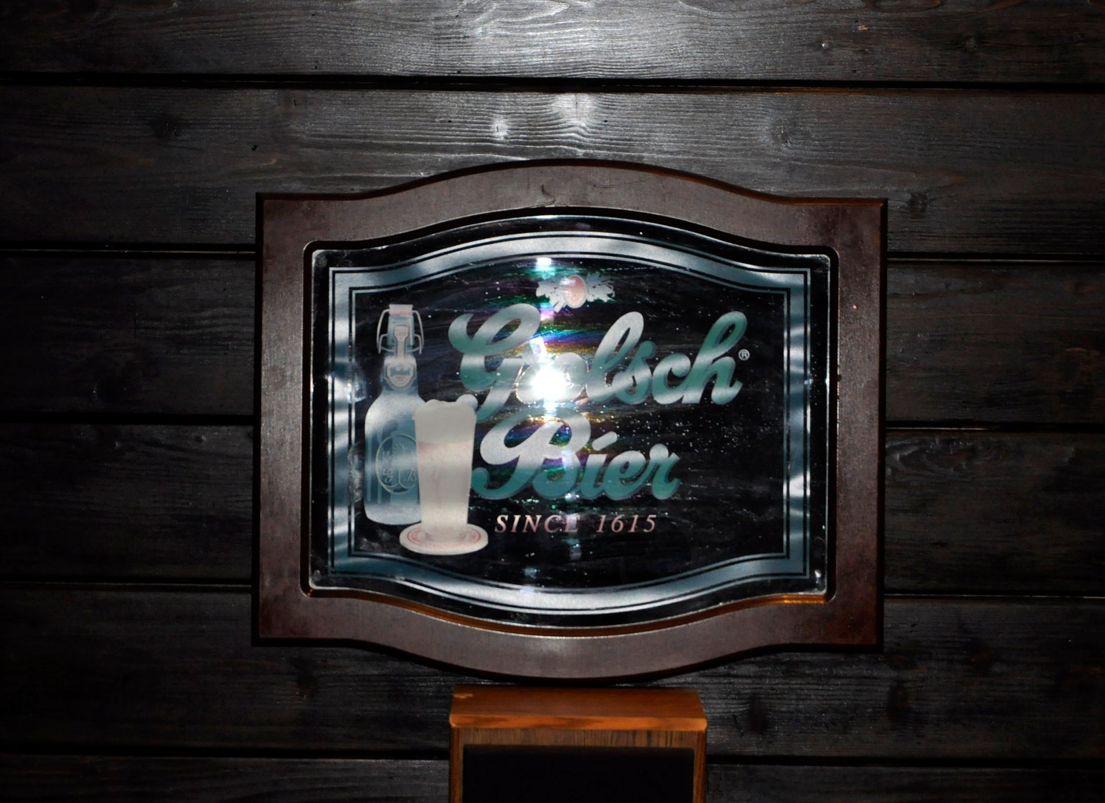Grolsch Bier Mirror Bar Sign - Wood Frame - "since 1615" - Etsy