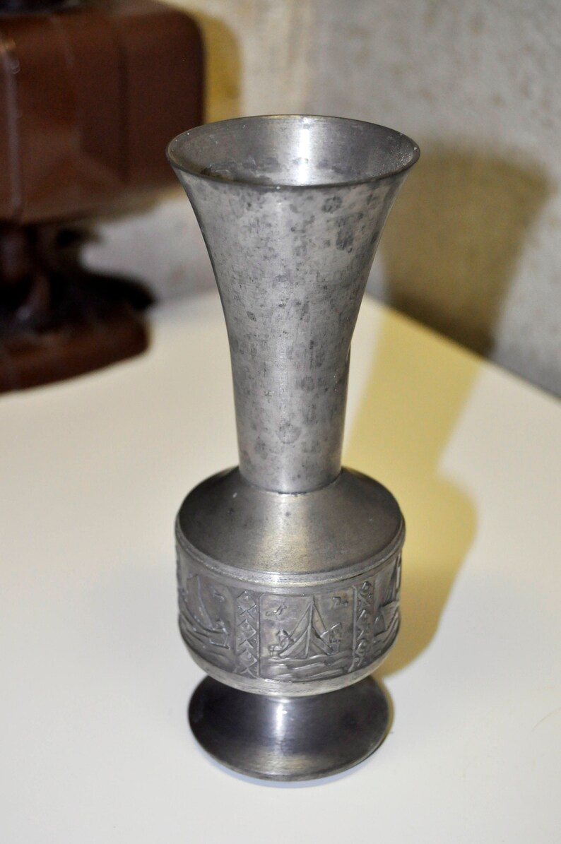 Groenlandica Norway Tinn Pewter Set W 3-D Sailing-fishing-hunting ...