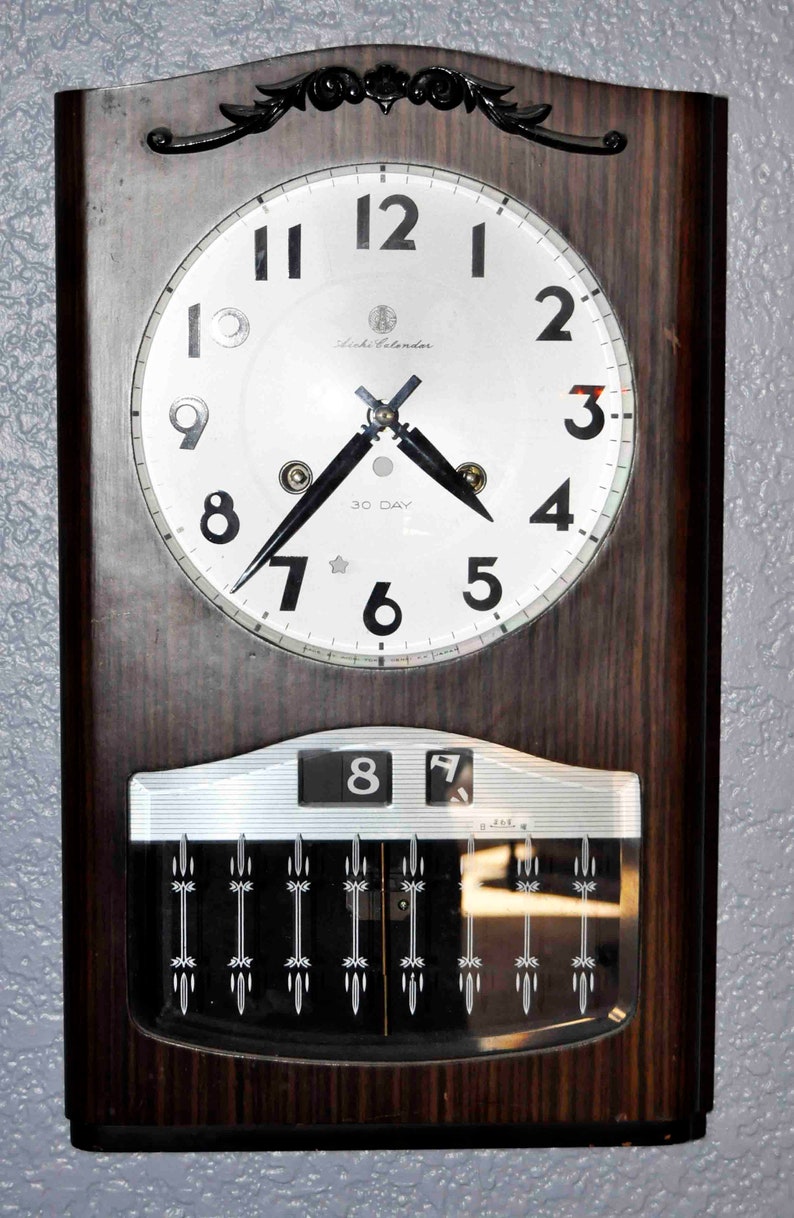 Vintage Aichi Tokei Denki K.k. Japan 30 Day Wall Clock - Etsy UK