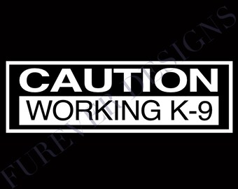 Caution K9 Decal | Etsy