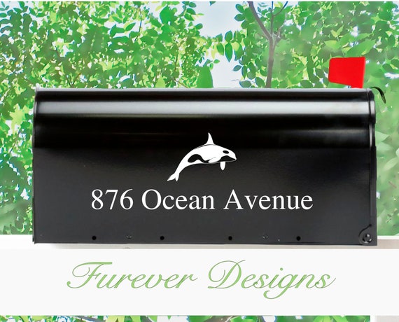 Killer Whale Mailbox Vinyl Decal Set of 2 includes design and | Etsy