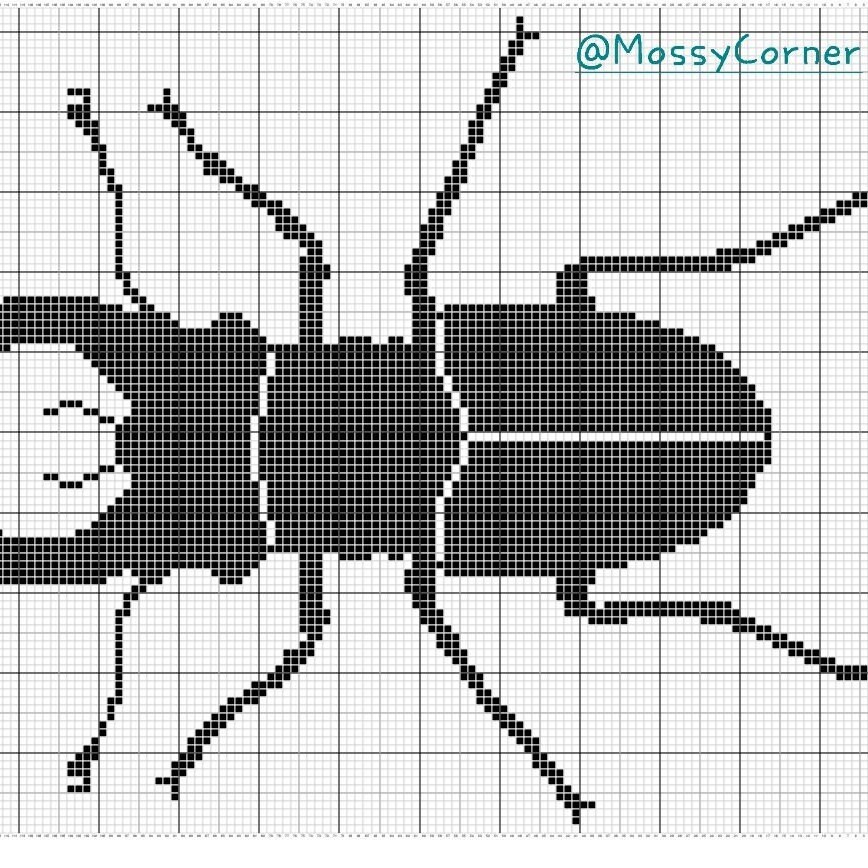 Stag Beetle Tapestry Crochet Pattern Only - Etsy