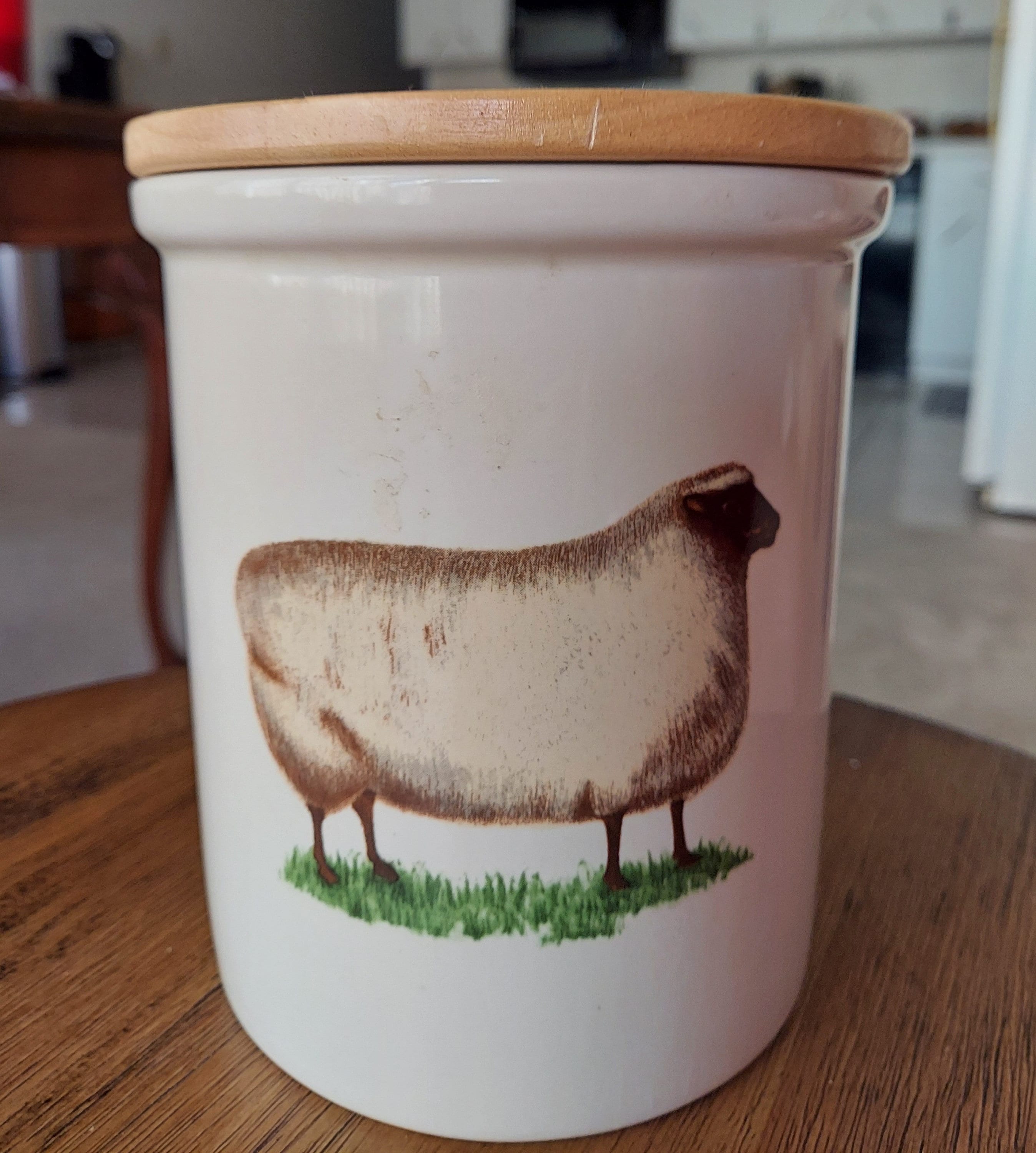 Sheep Pimpernel Canister With Lid Seal. Farmhouse Style - Etsy