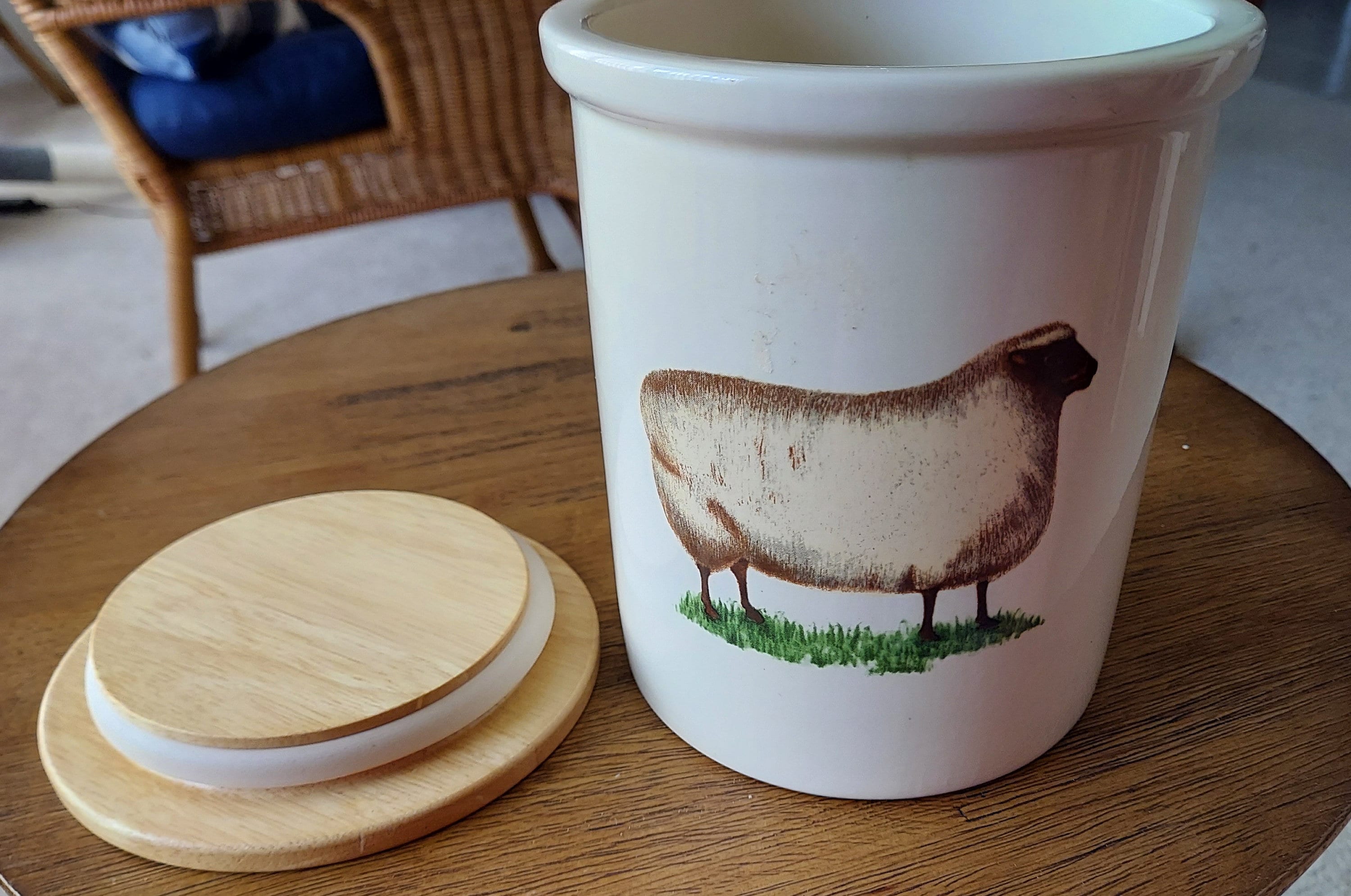 Sheep Pimpernel Canister With Lid Seal. Farmhouse Style - Etsy