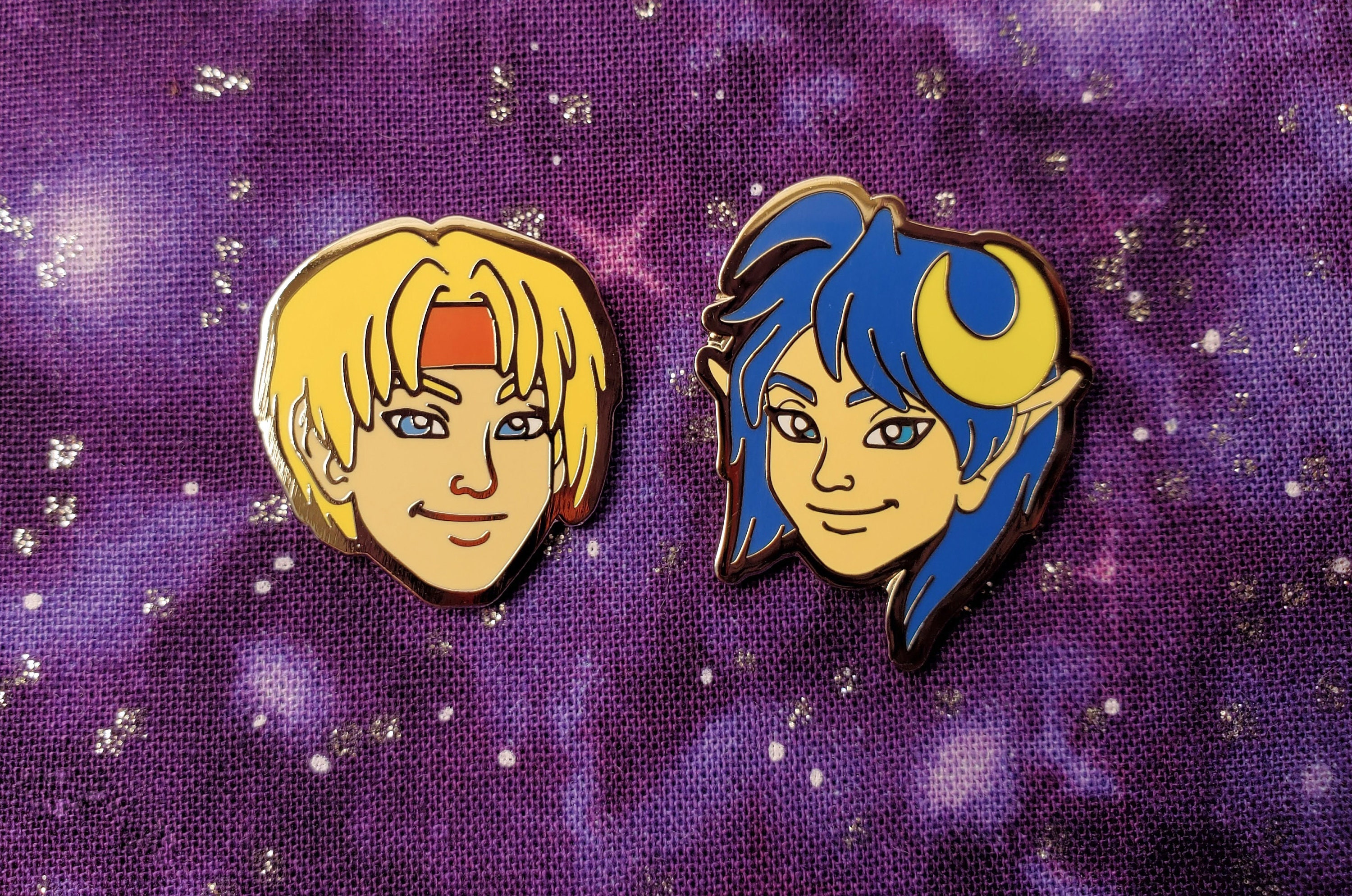 Star Ocean: Second Story - Claude & Rena Silver Hard Enamel Pins - Etsy
