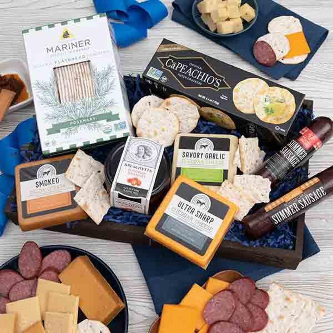 Meat and Cheese Gift Box, Sausage and Cheese, Thank You Gift ...