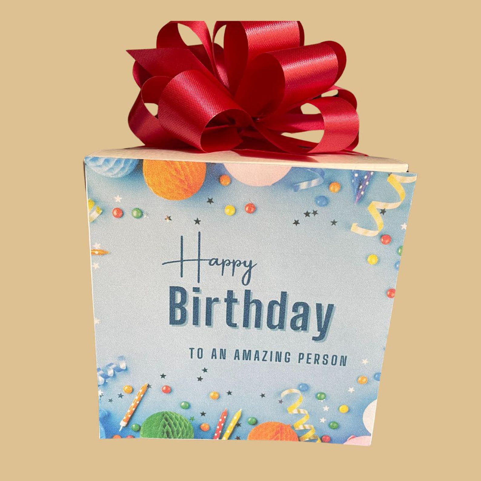 Small Birthday Gift Box: Snack Box With Festive Bow - Etsy