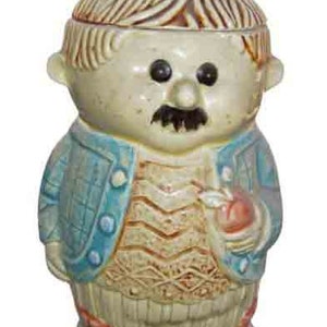 Vintage Ceramic Cookie Jar, Man With Hat - Etsy