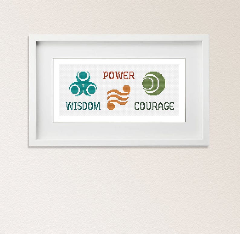 PATTERN- Legend of Zelda - Power Wisdom Courage - Cross Stitch Pattern ...