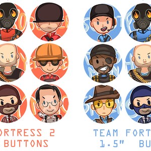 TF2 Team Fortress 2 1.5 BUTTONS - Etsy Canada