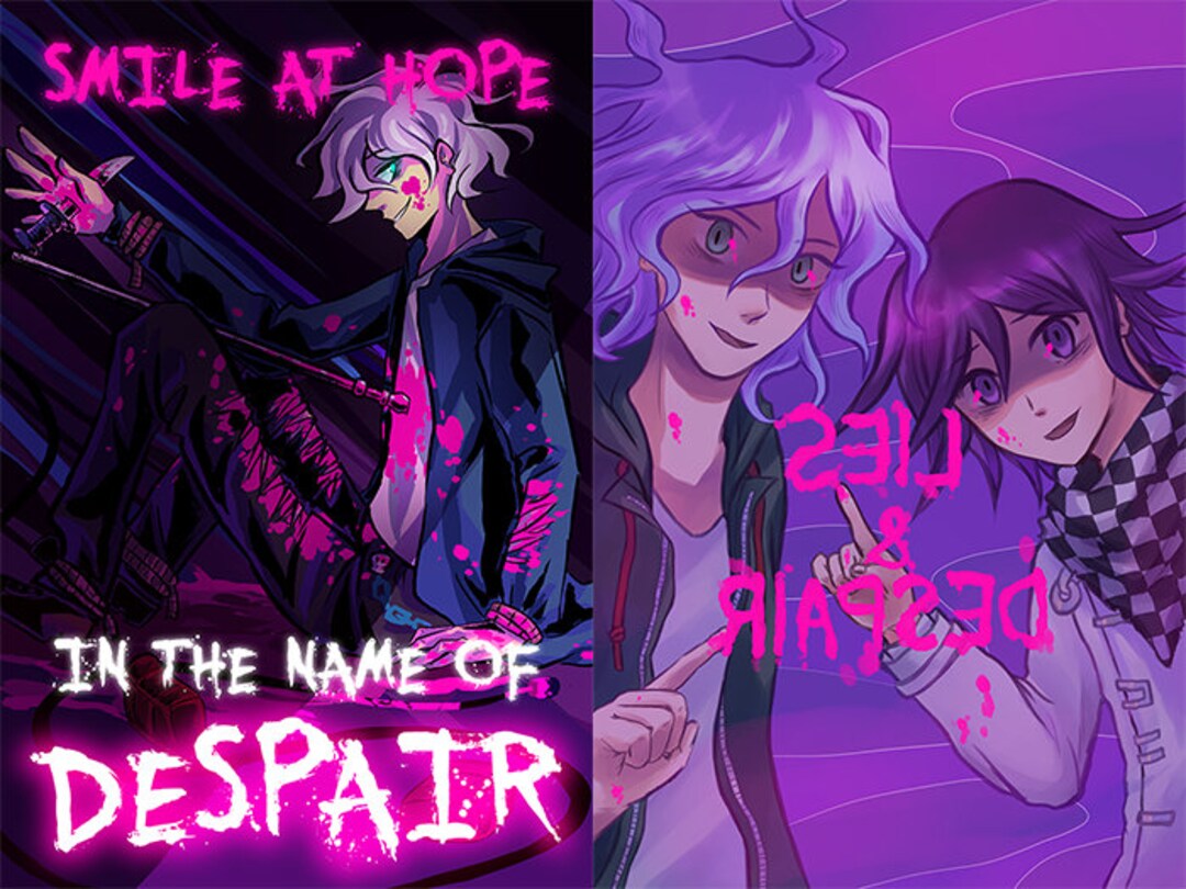 Dangan Ronpa 2 and V3 Posters - Nagito Komaeda and Oma Kokichi - Etsy