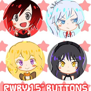 RWBY 1.5 Inch Buttons Pins - Etsy
