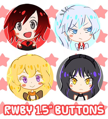 RWBY 1.5 Inch Buttons Pins | Etsy