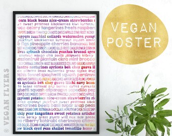 Vegan poster | Etsy