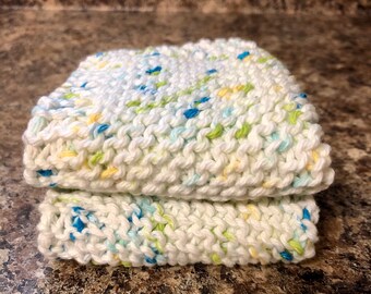 Cotton Dish Cloths, 100% Cotton Hand Knitted Wash Cloths, Home Gifts ...