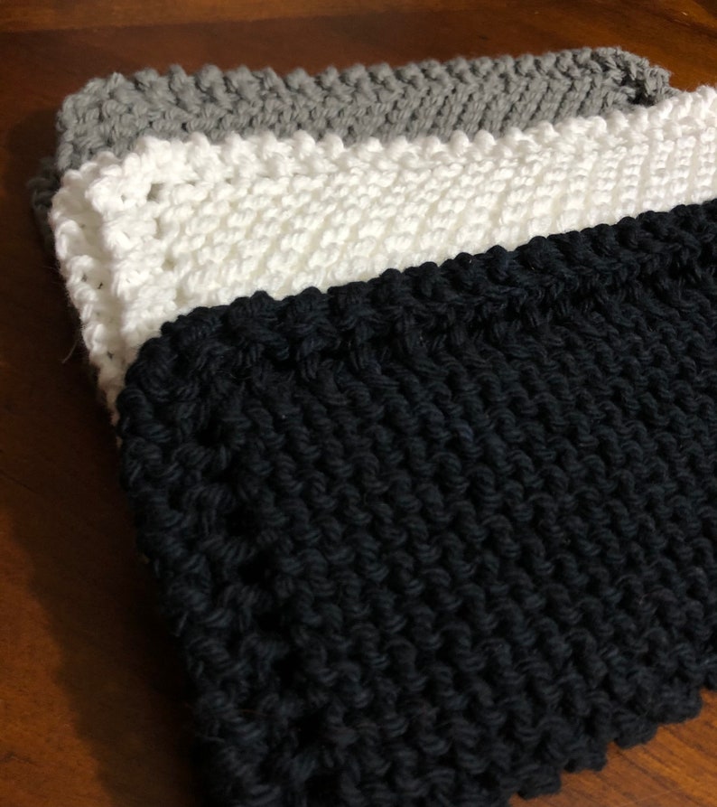Hand Knitted Cotton Dish Cloths, Wash Cloths, Home Gifts, Home and ...