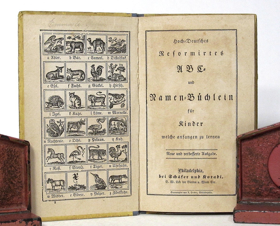 1800s PA GERMAN Child's ABC Book 'hoch-deutsches | Etsy