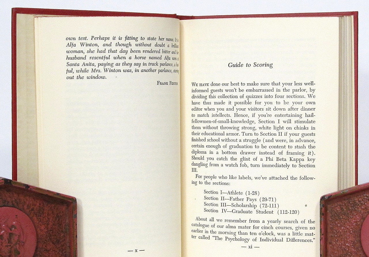 1948 Fireside Quiz Book by John V Cooper and Raymond J | Etsy