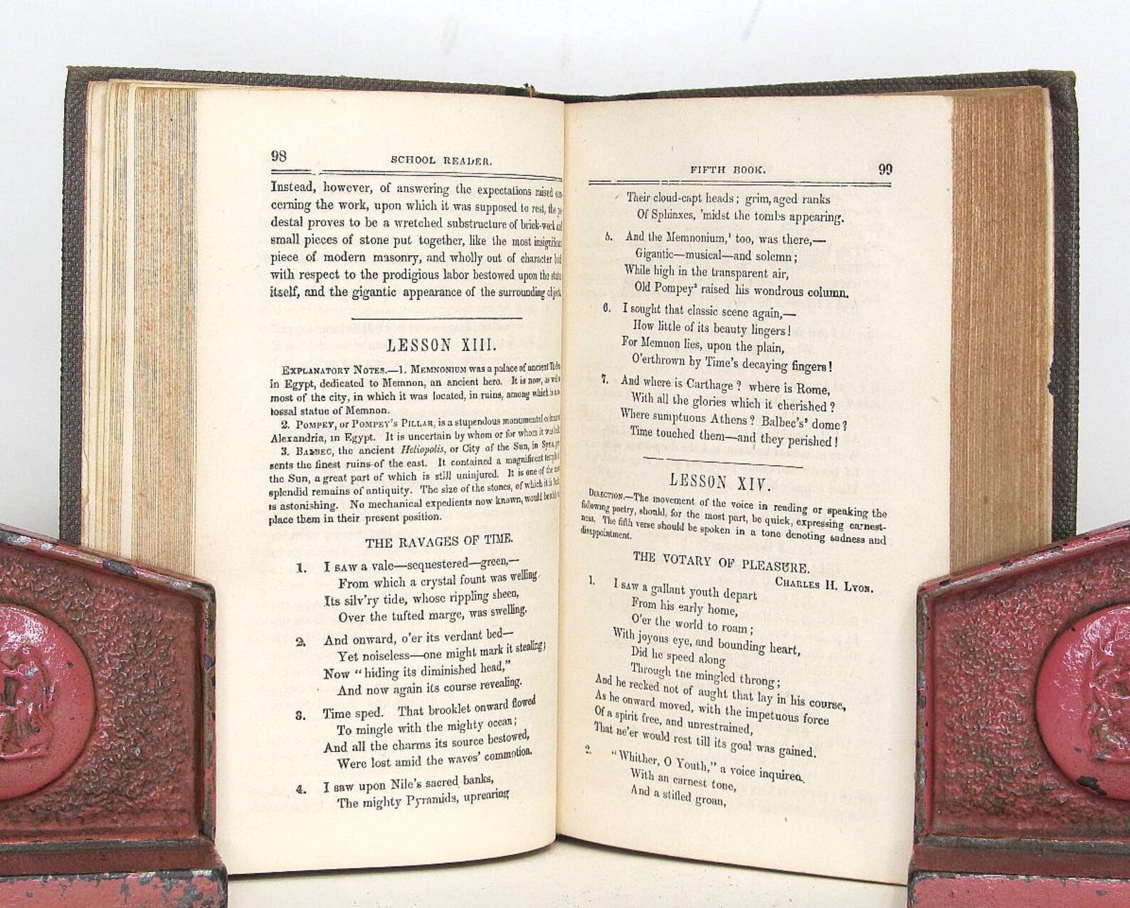1855 - the School Reader - Fifth Book - Sanders Series - by Charles W ...