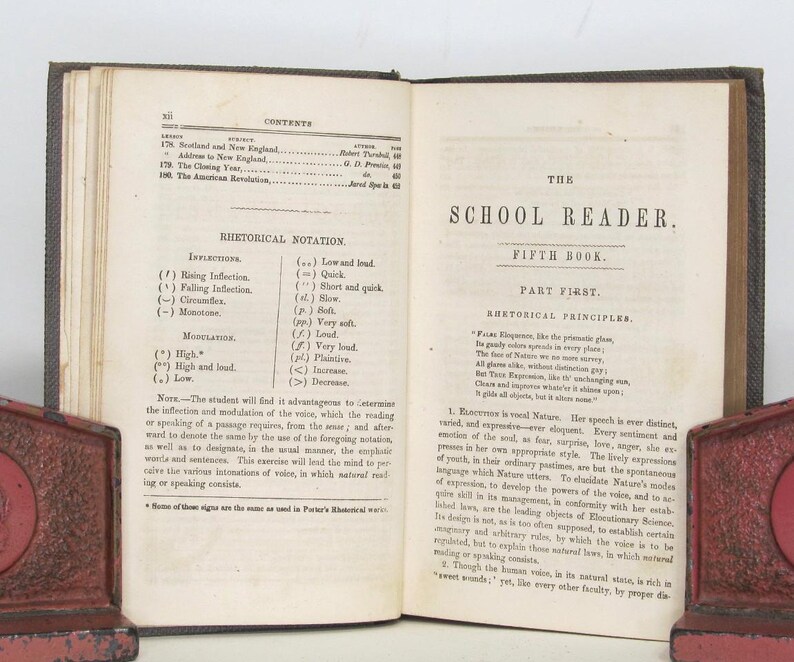 1855 - the School Reader - Fifth Book - Sanders Series - by Charles W ...