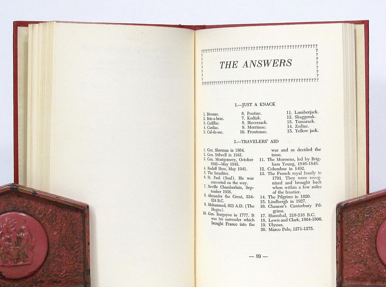 1948 Fireside Quiz Book by John V Cooper and Raymond J | Etsy