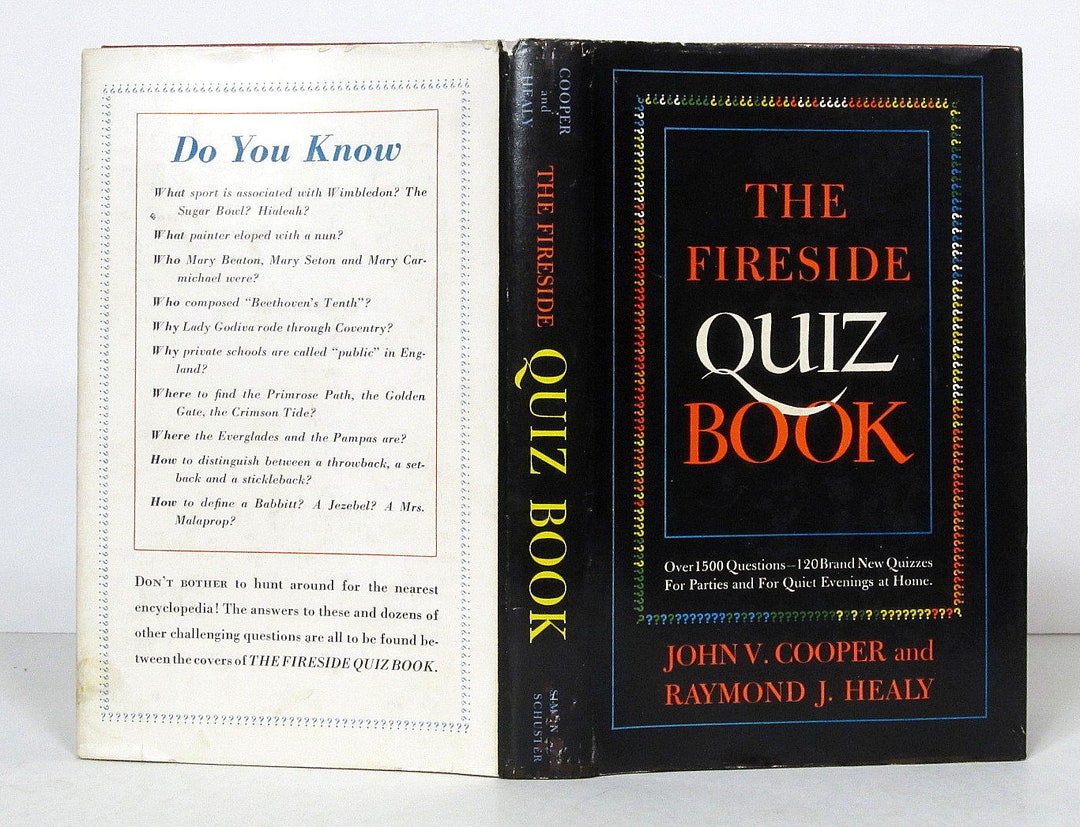 1948 - Fireside Quiz Book - by John V Cooper and Raymond J Healy - Pub ...