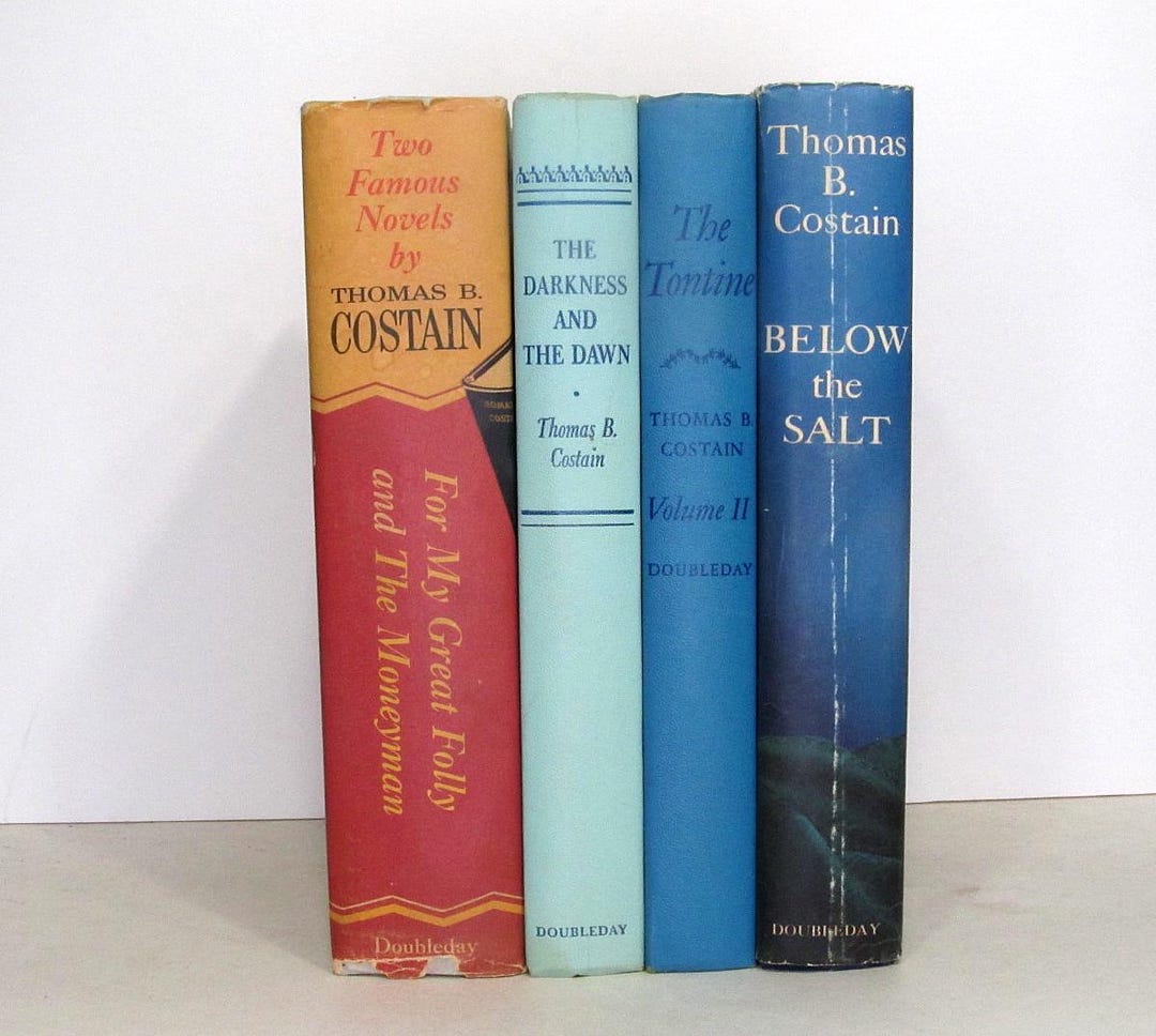 4 Historic Novels by Thomas B. Costain - Pub. by Doubleday & Co. - Etsy