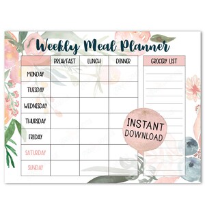 WEEKLY, MONTHLY, MEAL Prep Calendars 3-in-1 Bundle, Monthly Calendar ...