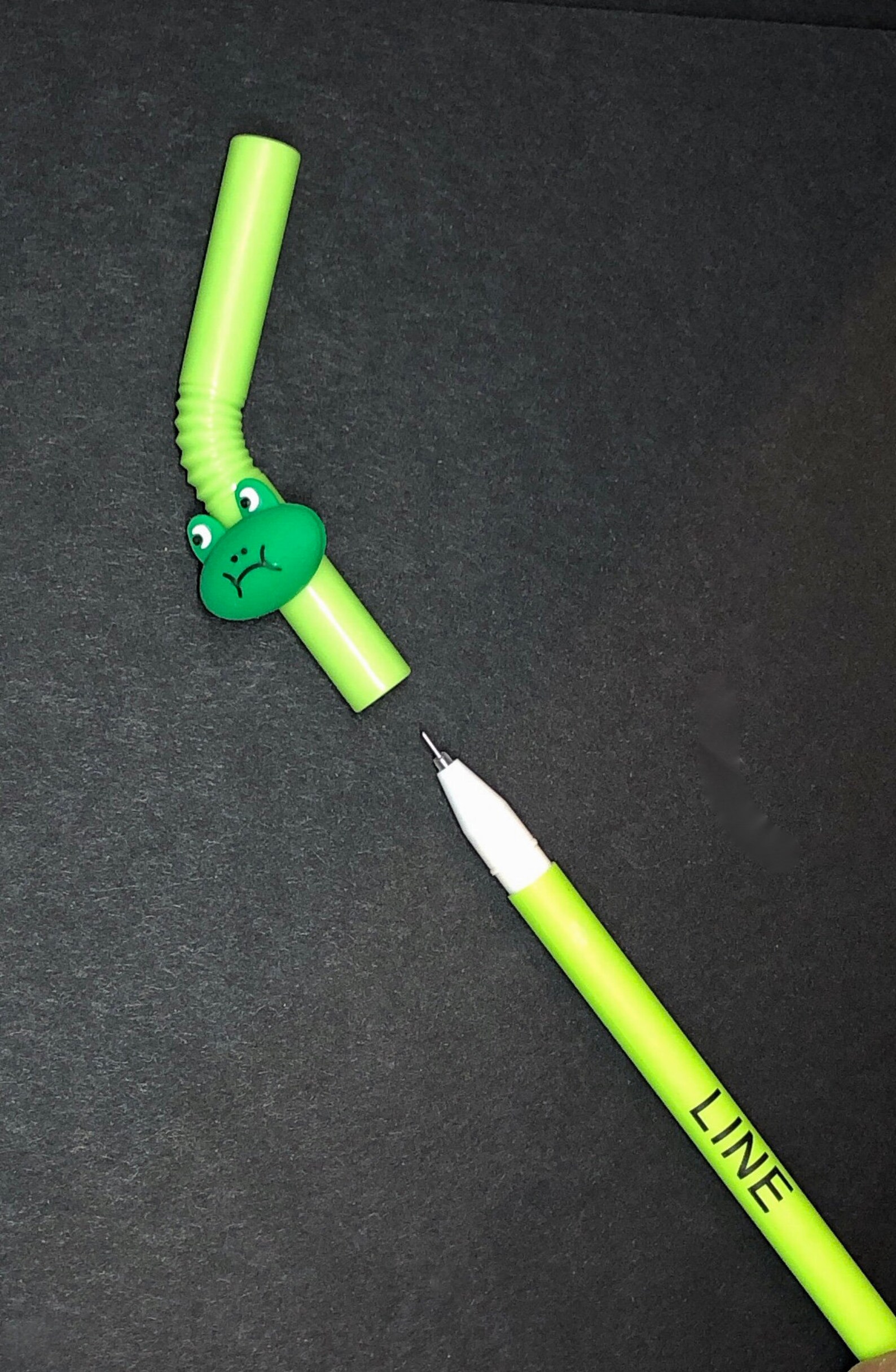 Cute Frog Drinking Straw Gel Pen 0.38mm Black Ink Pens Zakka - Etsy UK