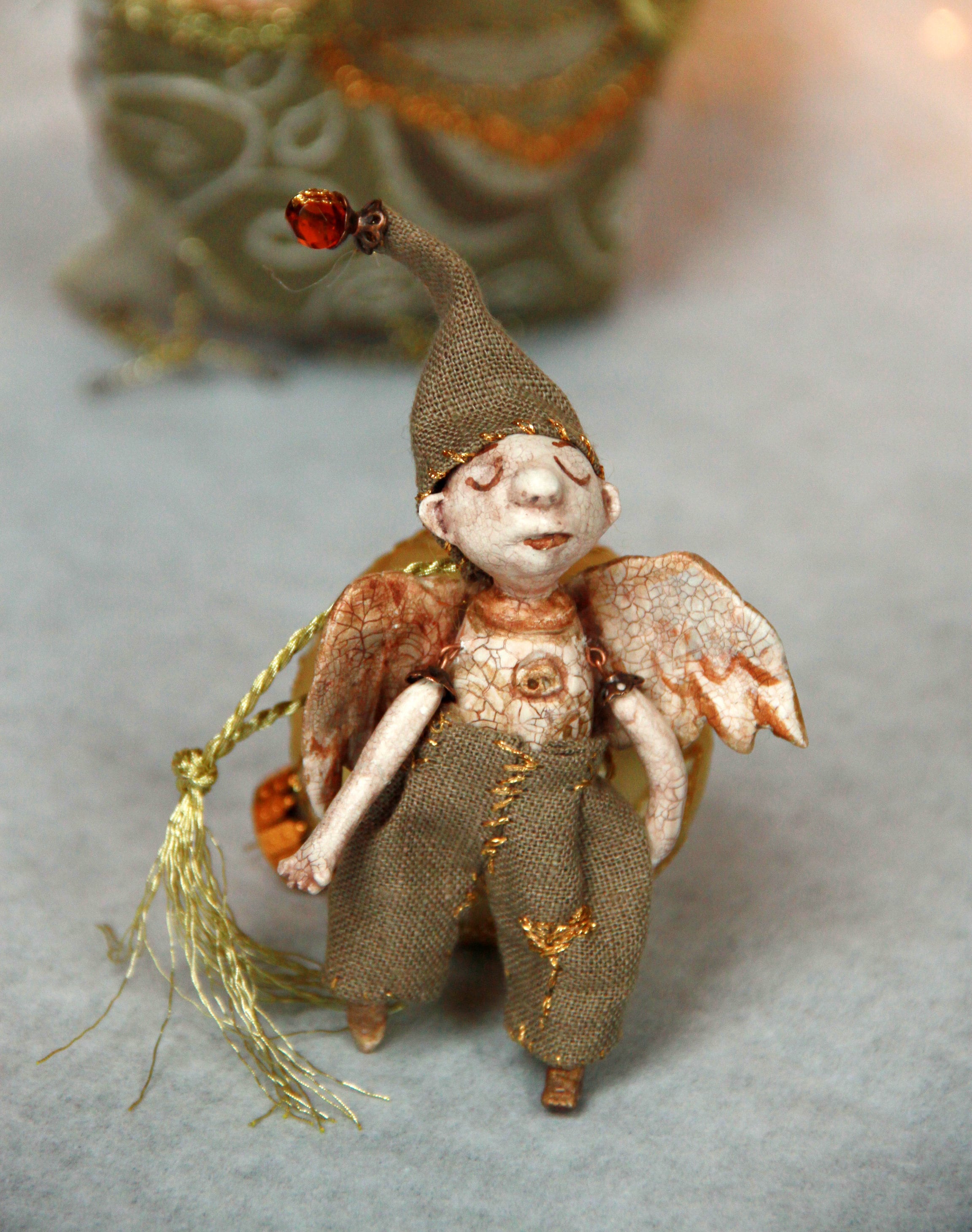 Christmas Tree Guardian Angels Decorations. OOAK Art Doll Angels Set 3 ...