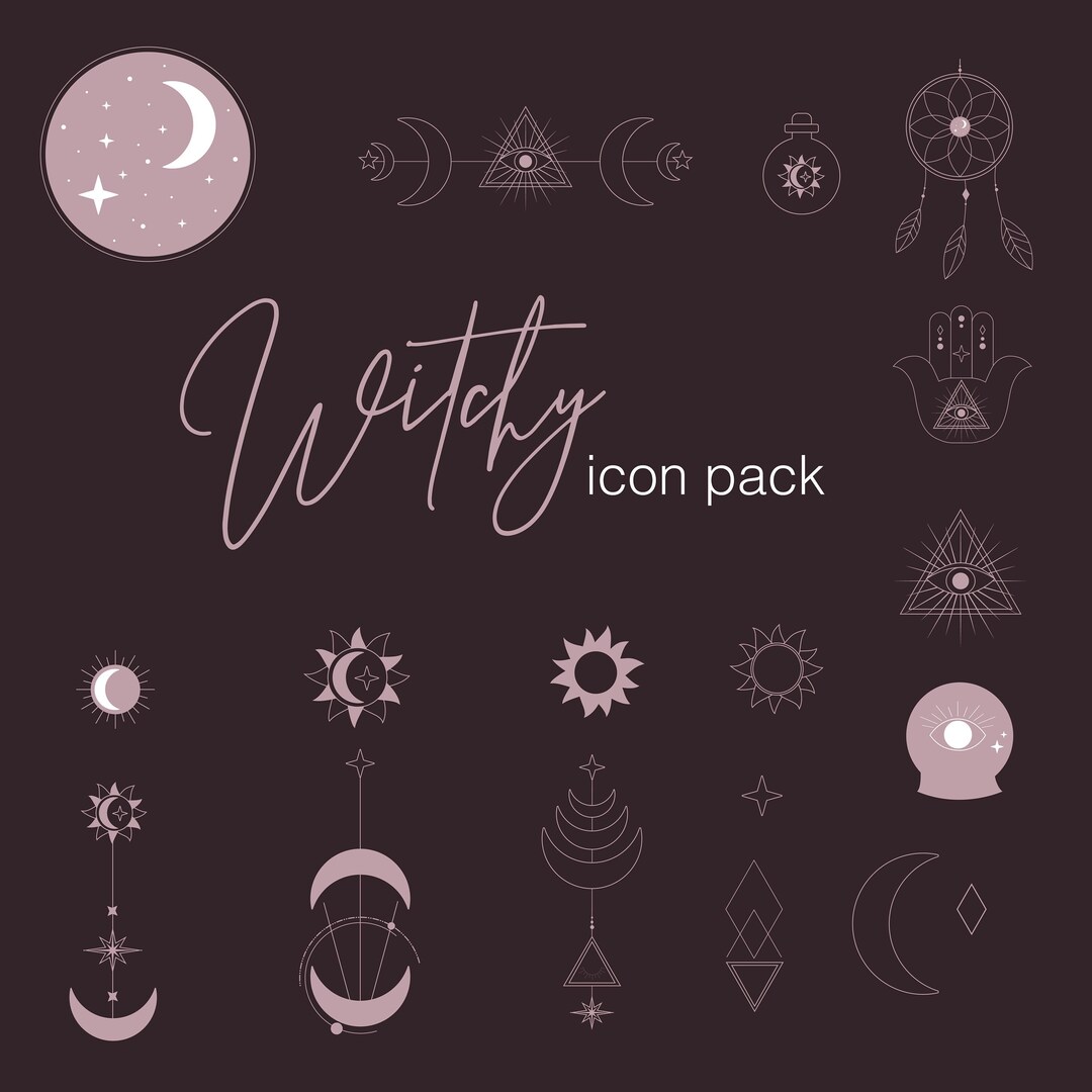 Witchy Icon Pack - Etsy